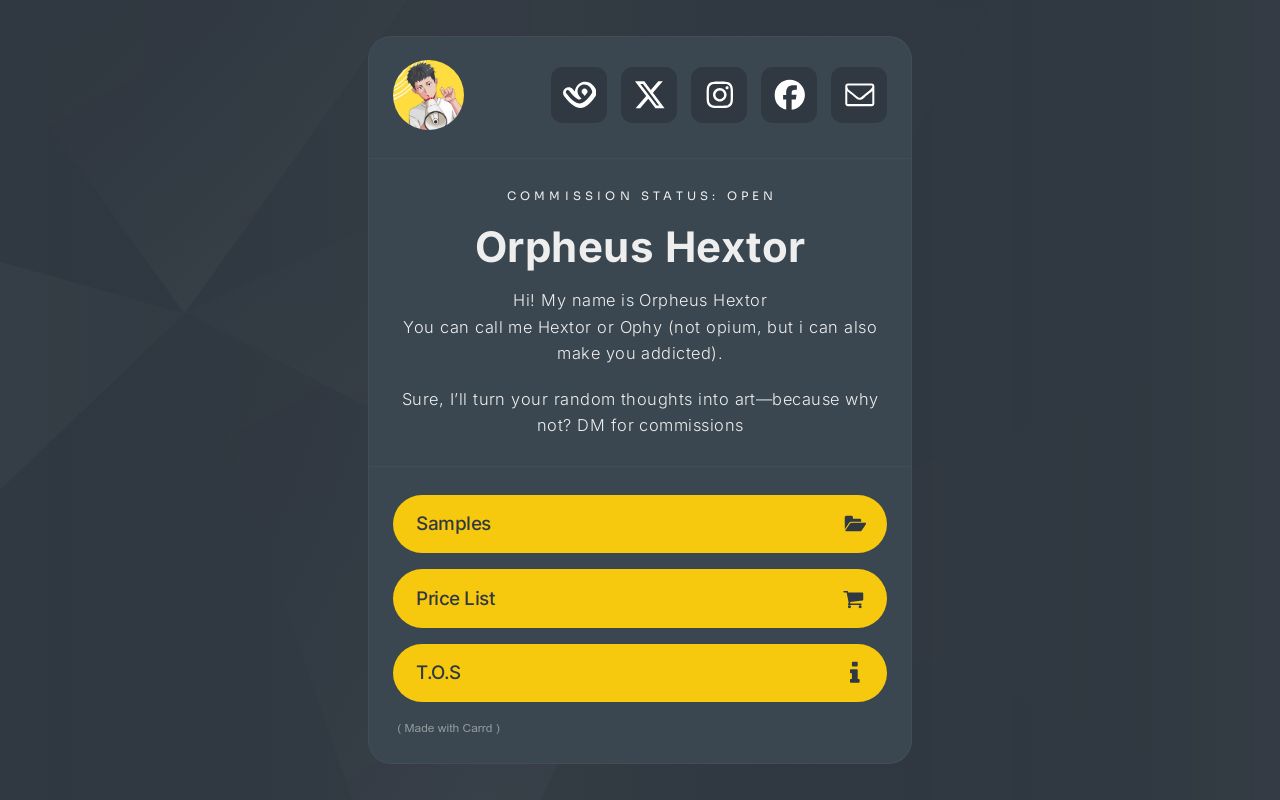 Orpheushextor Commission